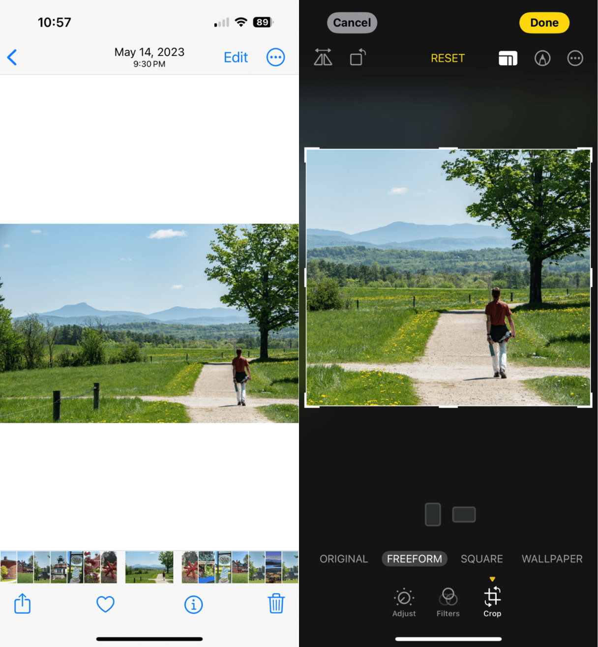 How to resize an image on an iPhone (with and without cropping)